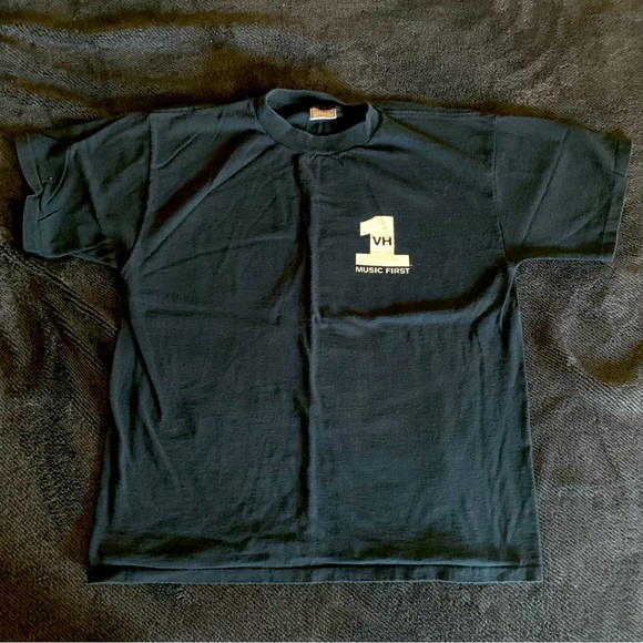 MTV | Shirts | Vintage 9s Vh Music First Silkscreen Logo Tshirt | Poshmark